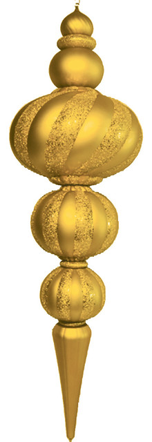 80" Oversized Finial With Gold Glitter Finish - Contemporary ...