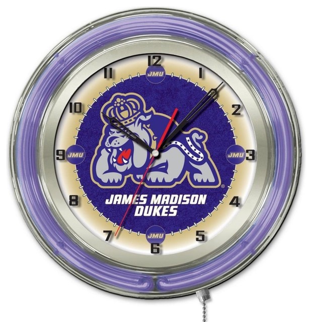 James Madison 19" Neon Clock - Contemporary - Wall Clocks - by Holland ...
