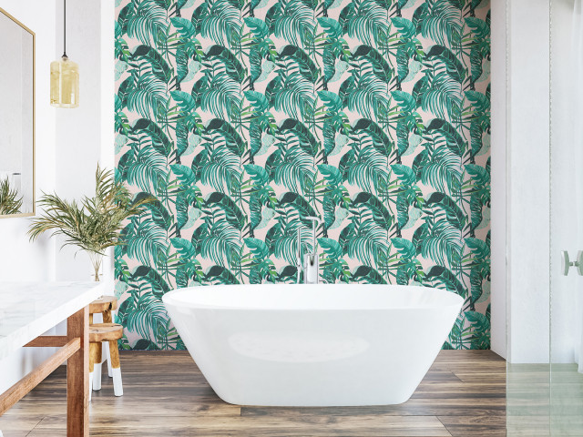 Grover Green Palmera Wallpaper, Swatch - Tropical - Wallpaper - by ...