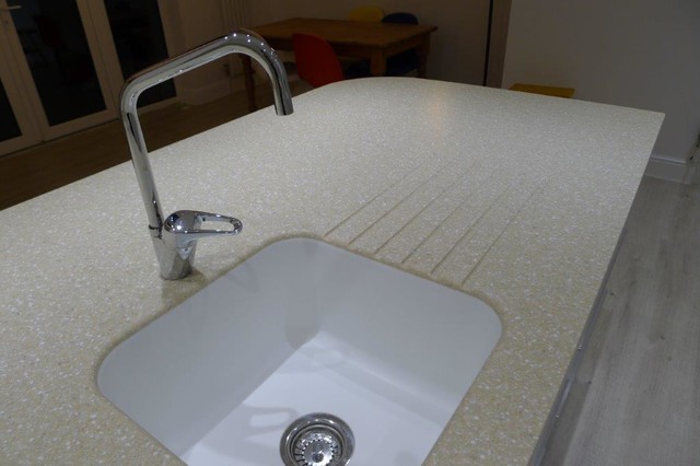 Tristone Solid Surface in 'Gold Twilight' - Traditional - Hertfordshire - by GM Solid Surfaces ...