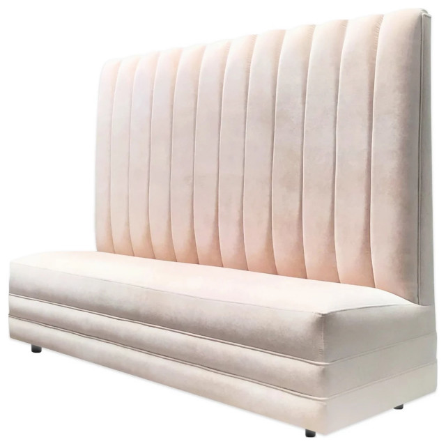 Custom Height Banquette Bench, Tall Tufted Dining Bench, High Back ...