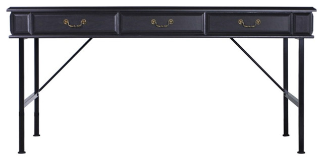 Saint Birch Contemporary Wood Writing Desk in Brown - Industrial ...