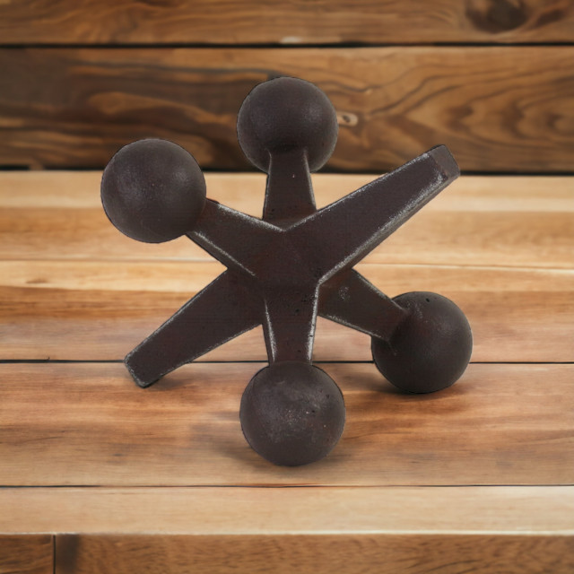 Cast Iron Jack Decor, Black - Midcentury - Decorative Objects And ...