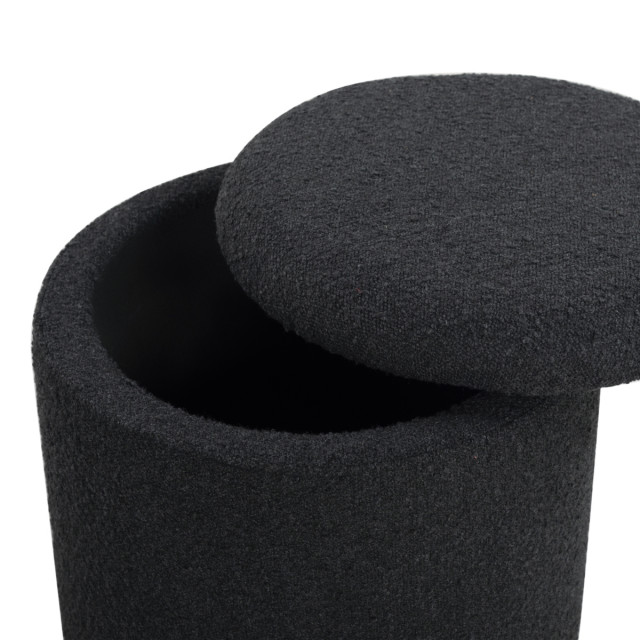 Safavieh Couture Becka Round Boucle Storage Ottoman, 18 X 18 X 18 ...