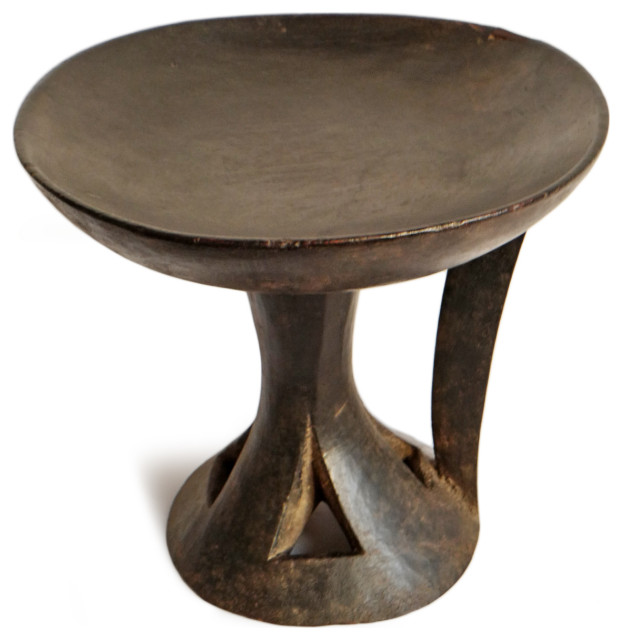 Consigned Naga Serving Bowl Stool - Rustic - Decorative Bowls - by ...