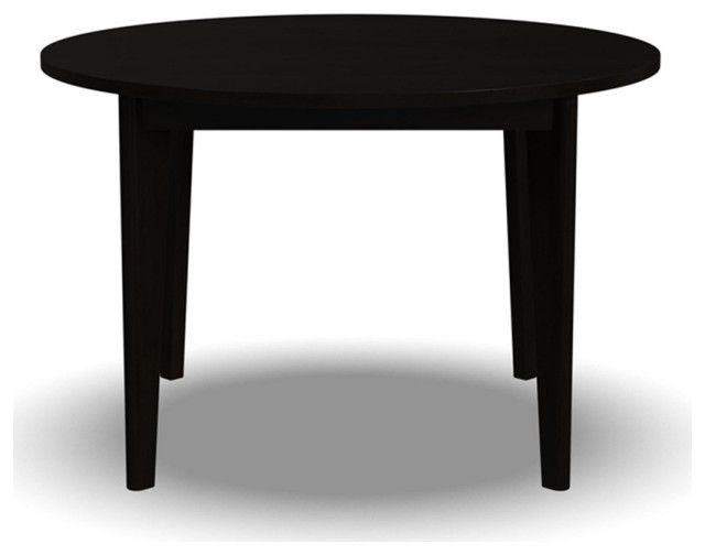 Pemberly Row 5-Piece Mid-Century Wood Round Dining Set in Brown ...