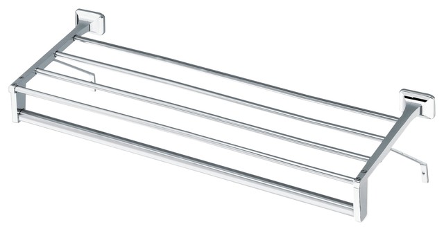 Moen Hotel Motel Chrome 24" Towel Bar with Shelf R5519 - Contemporary ...