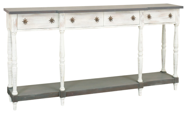 STEIN WORLD 17534 Simpson 4-Drawer Console Table in White - French ...