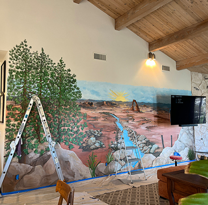 Southwest Wall Mural for kparra in Fallbrook, CA - Southwestern ...