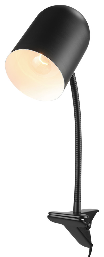 Matte Black Clip-Arm Desk Lamp Adjustable Arm - Contemporary - Desk ...