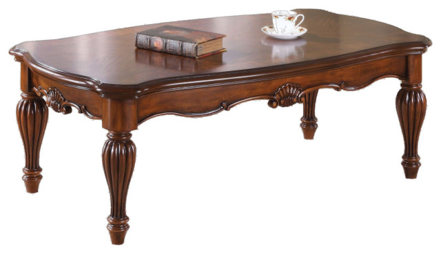 Dreena Coffee Table, Cherry - Victorian - Coffee Tables - by Acme ...