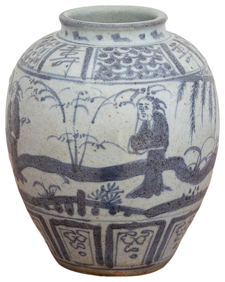 Vintage Chinese Pottery Vase - Asian - Vases - by De-cor | Houzz