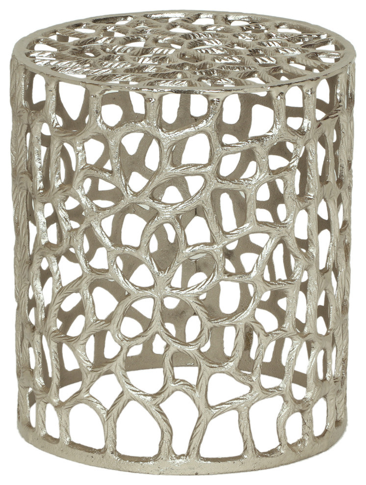 Alice Modern Handcrafted Iron Mesh Accent Table - Contemporary - Side ...