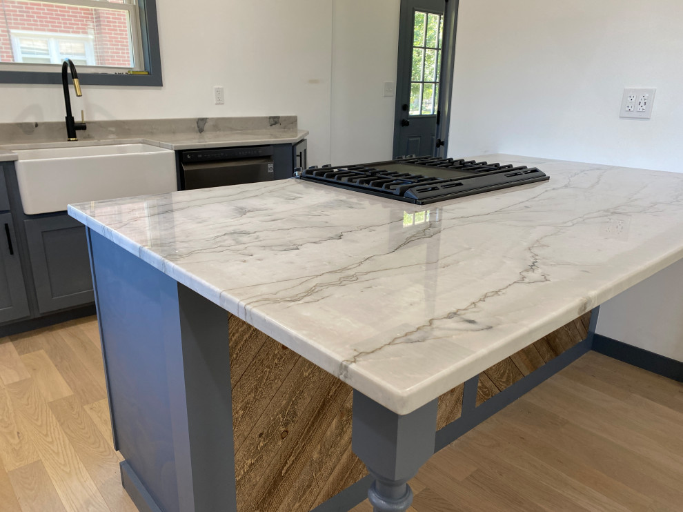 Ridley Park Mykonos Quartzite Kitchen Countertop Before and After ...