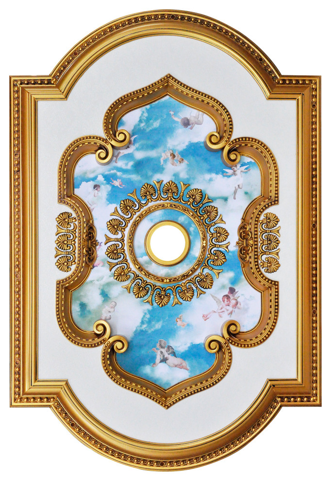 Artistry Lighting, Rectangular Gold Ceiling Medallion, ARC0913-F-021 ...