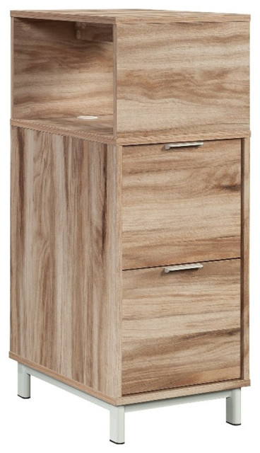 Sauder Bergen Circle Engineered Wood File Tower in Kiln Acacia/Brown ...