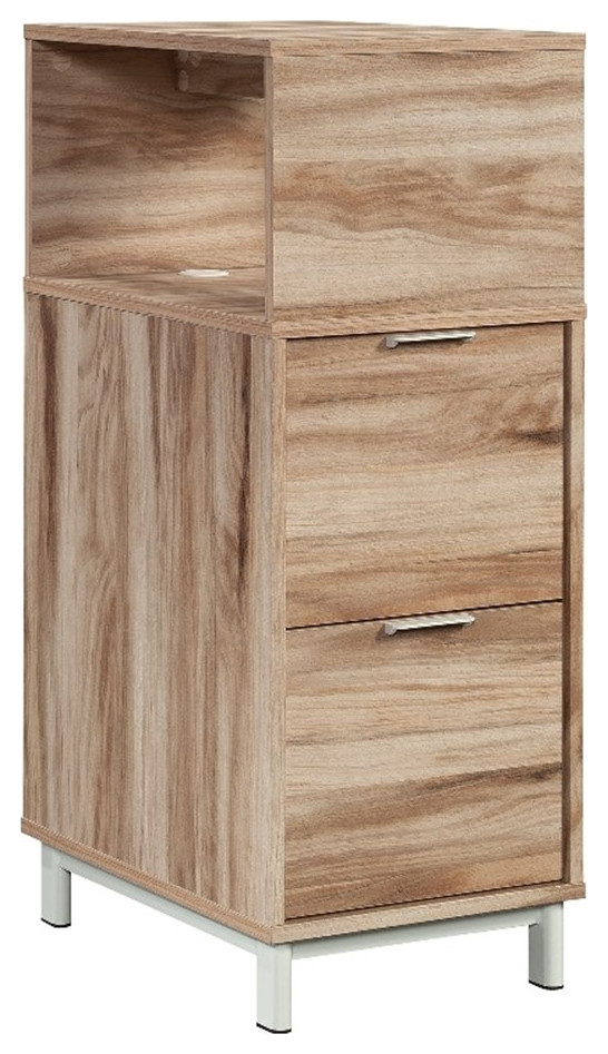 Sauder Bergen Circle Engineered Wood File Tower in Kiln Acacia/Brown ...