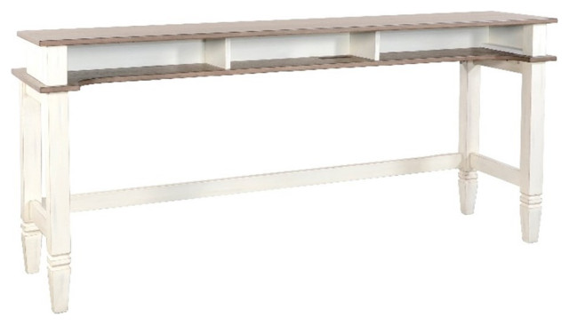 Sunny Designs Pasadena Farmhouse Mahogany Console Table in Off White ...