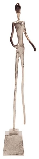 Elongated Figure Aluminum Sculpture - Contemporary - Decorative Objects ...