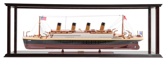 Titanic Ship Model, Display Case, Medium - Beach Style - Decorative ...