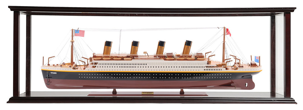 Titanic Ship Model, Display Case, Medium - Beach Style - Decorative ...