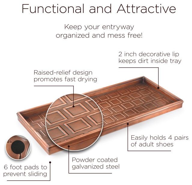Squares Multi-Purpose Shoe Tray - Traditional - Shoe Storage - by Good ...