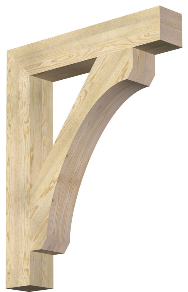 Balboa Traditional Bracket, 16"Dx16"H, 3 1/2"W Douglas Fir/Smooth, 36 ...