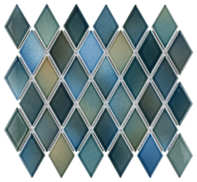 Hudson Kite Porcelain Mosaic Floor and Wall Tile Sample - Contemporary ...