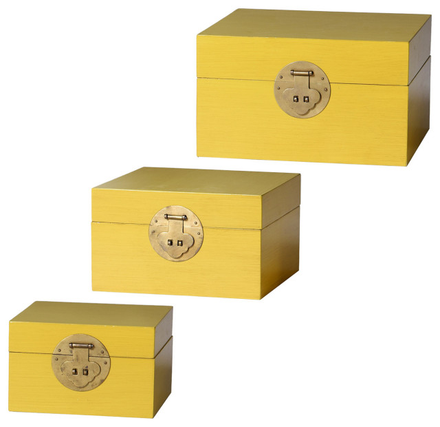 Dann Foley Decorative Object or Figurine, Mustard Yellow - Contemporary ...