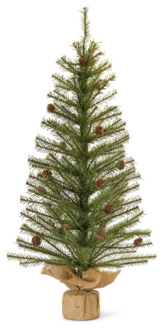 Pine Tree 3'H, 2-Piece Set, PVC/Metal - Christmas Trees - by Melrose ...