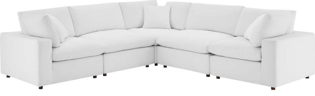 Wheatland Down Filled Overstuffed 5 Piece Sectional Sofa - Transitional ...
