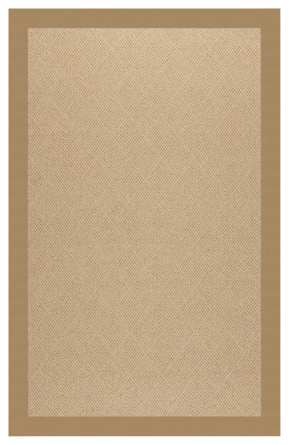 Zoe-Cane Wicker Machine Tufted Rectangle Rug, Light Gold, 4'x6 ...