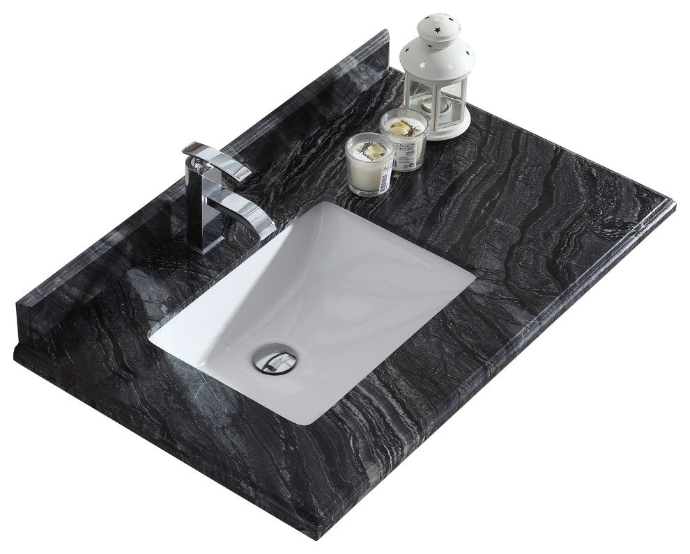 Odyssey 36 Marble Top Off Centered Sink Left Sink - Contemporary ...