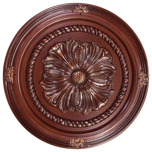 ACME Vendome Dining Table WithPedestal, Cherry - Victorian - Dining ...