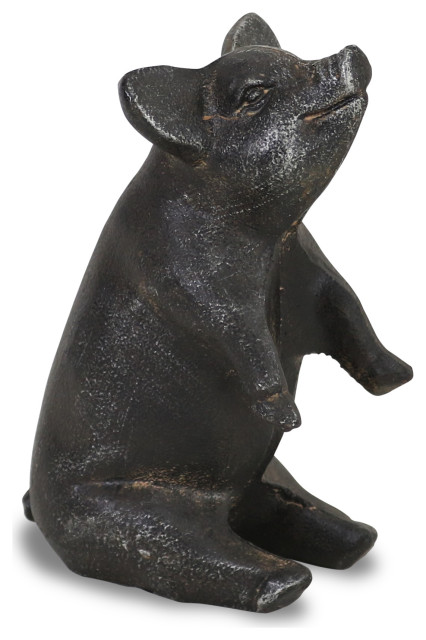 Cast Iron Sitting Pig - Farmhouse - Decorative Objects And Figurines ...