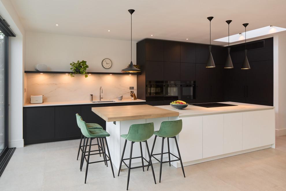 Modern Monochrome Kitchen Beckenham - Modern - Kitchen - London - by ...