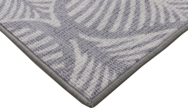 RugSmith Gray Deco Leaf Floral Ikat Area Rug, 3'x5', 5'x7 ...