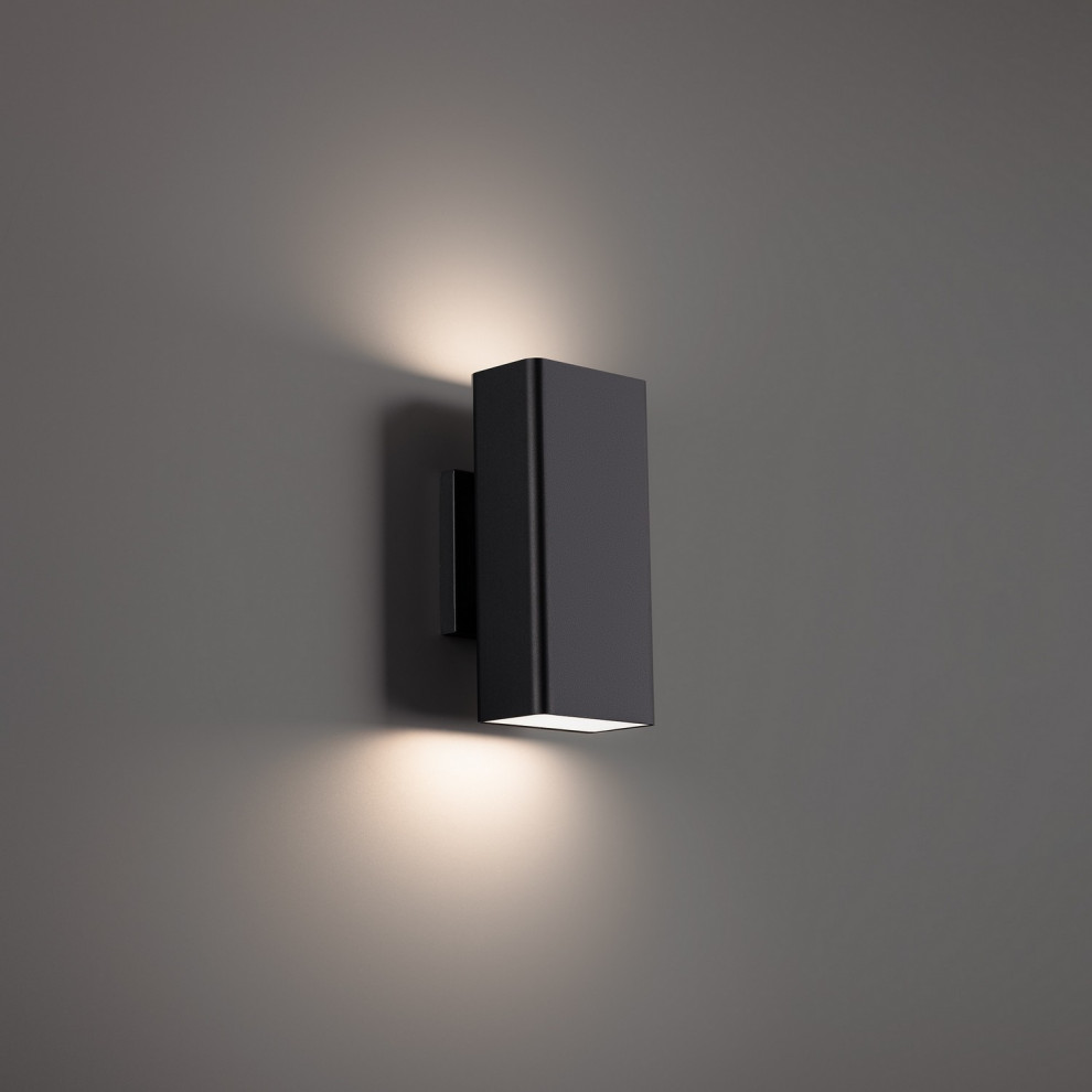 Edgey LED Outdoor Wall Sconce, Black - Transitional - Outdoor Wall ...