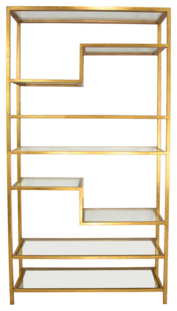 Safari Gold Bookcase Shelf - Contemporary - Bookcases - by Virgil ...