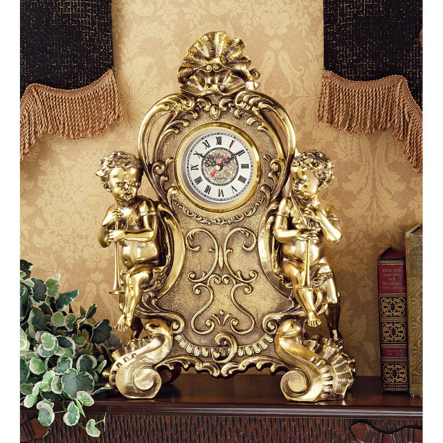 Saint Remy Cherub Clock - Victorian - Desk And Mantel Clocks - by ...