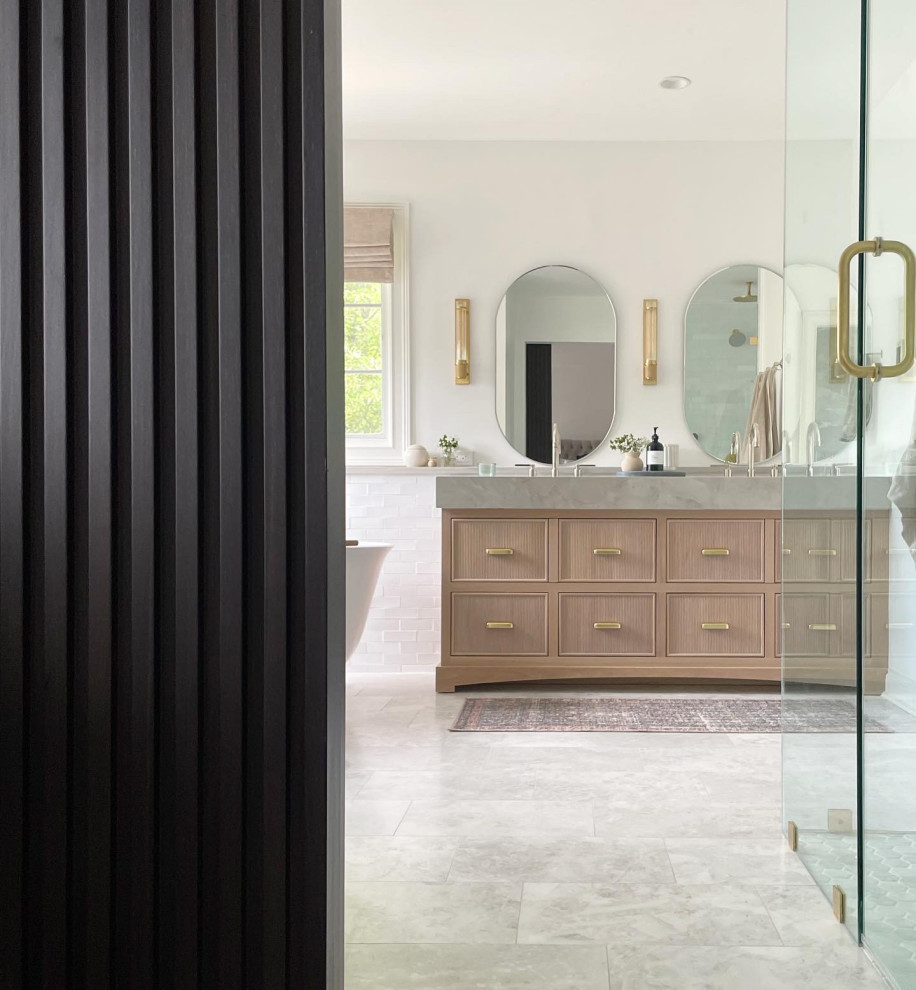 Glenco - Rift Sawn White Oak Reeded Vanity Drawers - Transitional ...