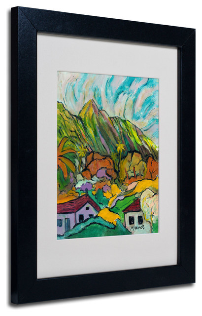 'Maui Peaks' Matted Framed Canvas Art by Manor Shadian, 11" x 14 ...