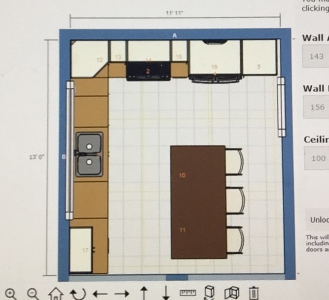 Kitchen layout- island vs peninsula | Houzz Forum