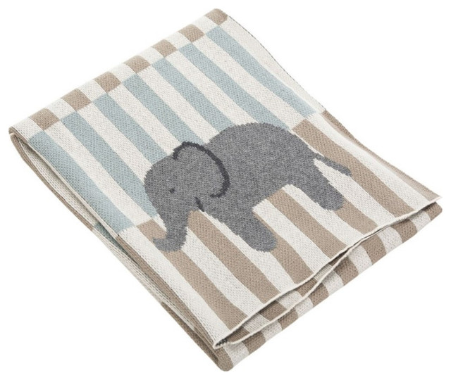 Safavieh Harlo Throw Blanket in Beige and Teal - Contemporary - Throws ...