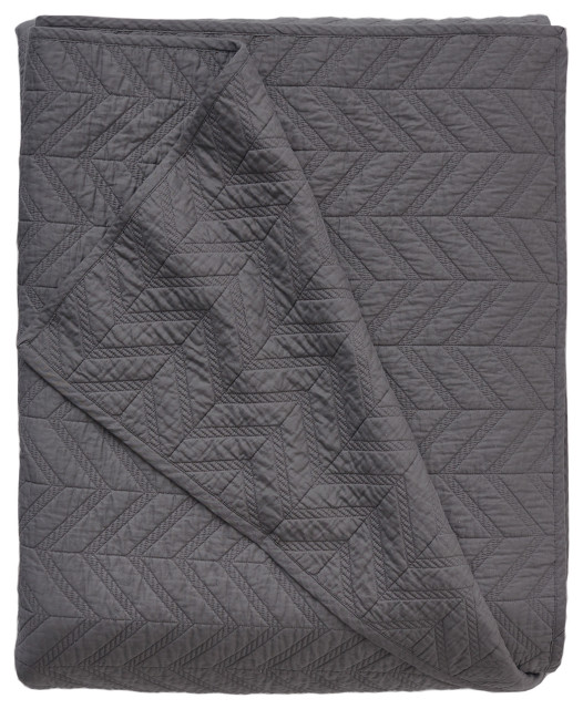 Herringbone Stripe Quilt Set, Full/Queen - Transitional - Quilts And ...