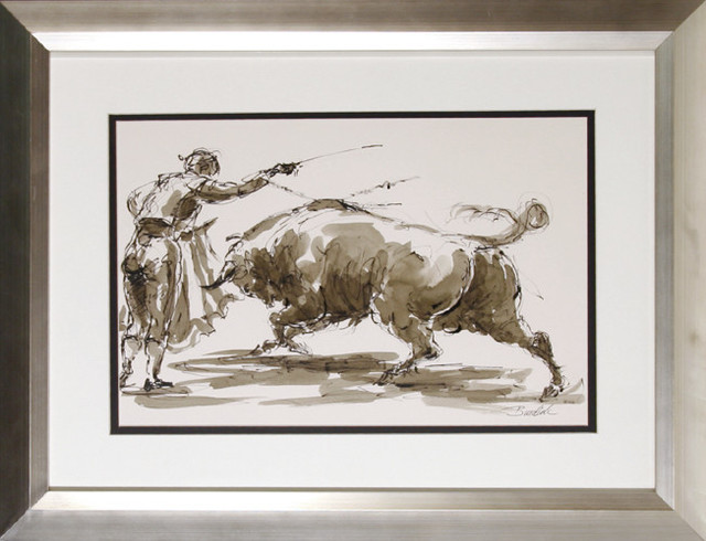 Charles Burdick, Bull Fighter, Ink Drawing - Contemporary - Drawings ...
