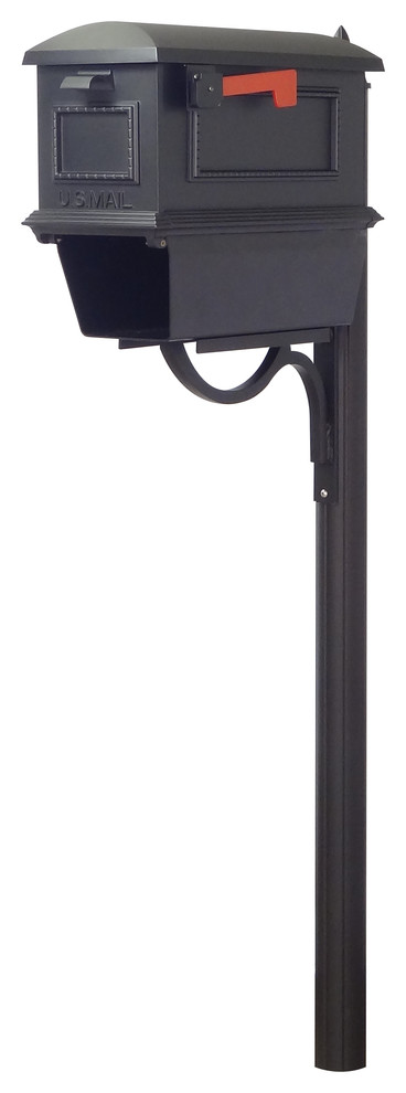 Traditional Curbside Mailbox With Newspaper Tube and Richland Mailbox ...