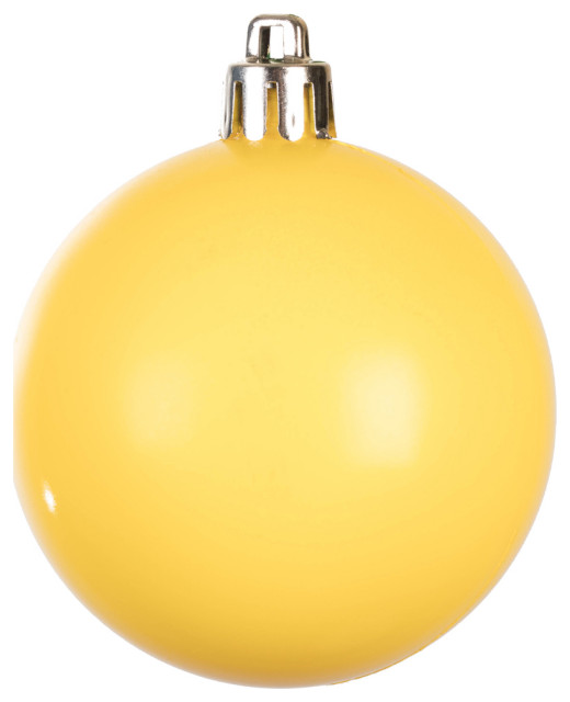 Vickerman N590678DSV 2.4" Yellow Shiny Ball Ornament, 24 per Bag ...