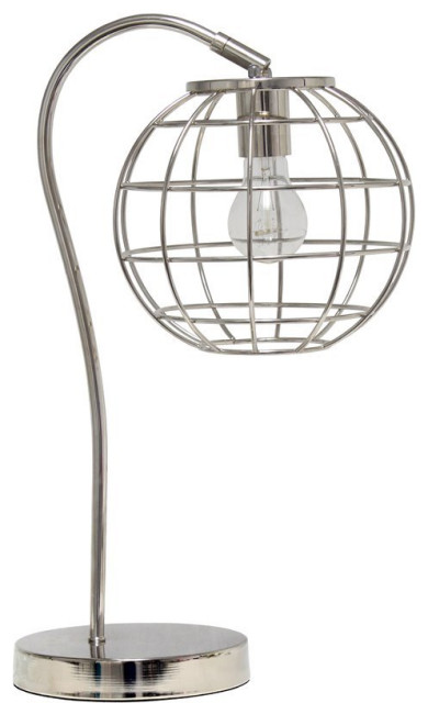 Lalia Home Metal Arched Cage Table Lamp in Antique Brass - Transitional ...