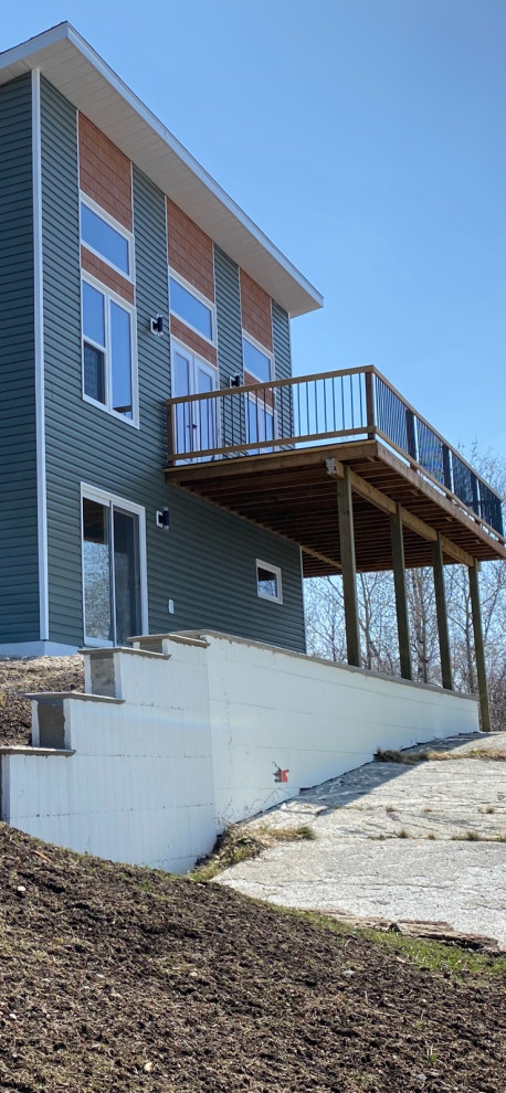 what material to cover large icf retaining wall